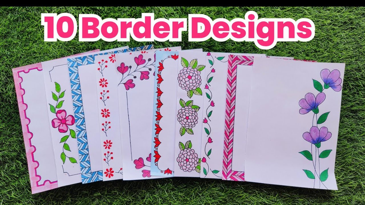10 Border Designs/Border Designs ideas/10 Quick and Easy Border Design ...