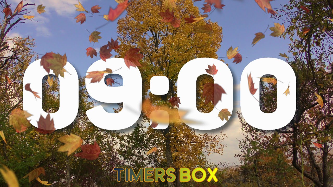 9 Minute Timer of Silent Autumn Fall Beauty 🍁 Relaxation Countdown ...