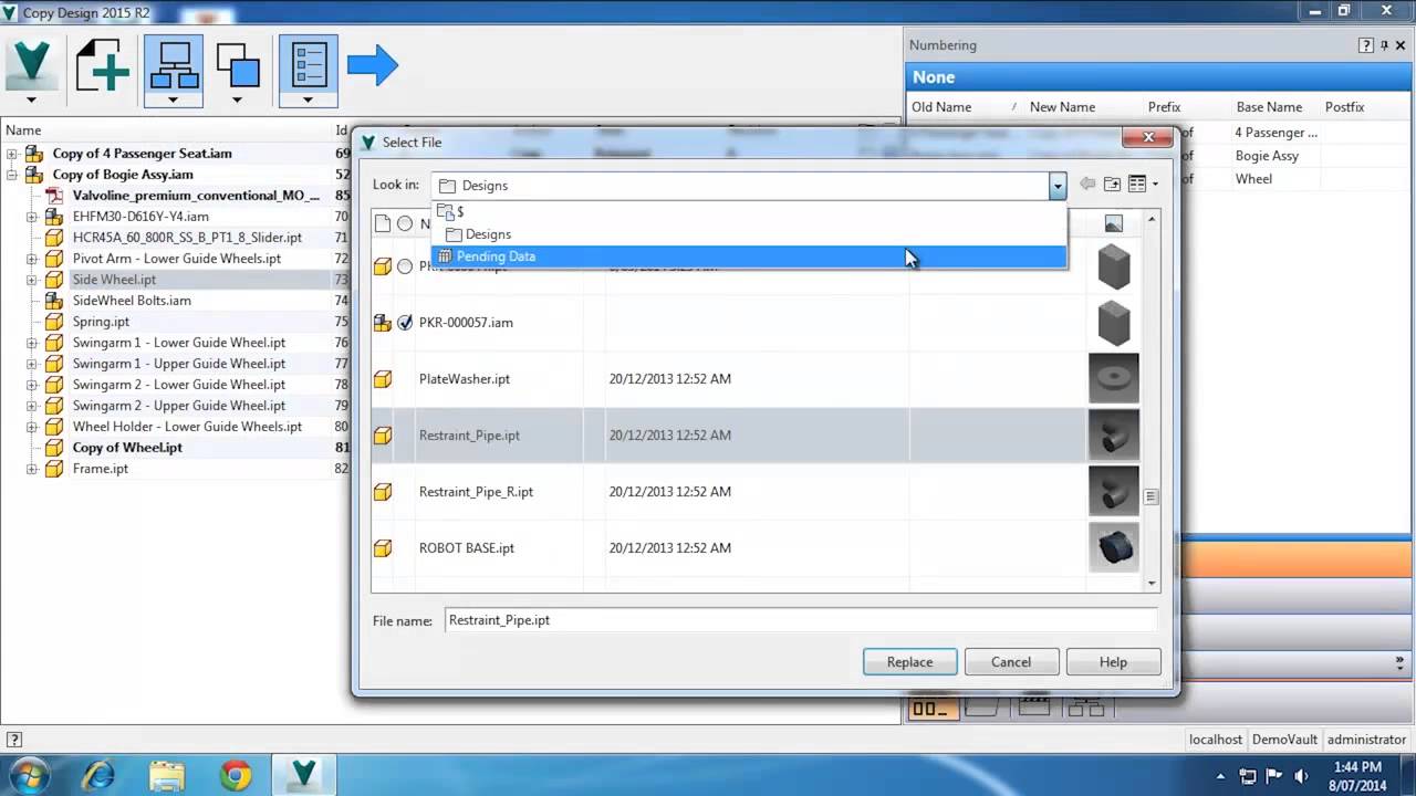 Autodesk Vault 2015 R2 Copy Design - YouTube
