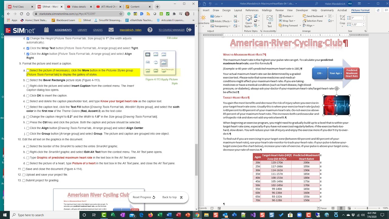 Word Ch 4 Guided Project 4 2 Steps 8 To End Youtube