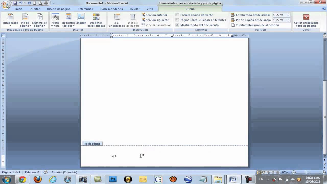 Word, intestazione e piè di pagina, facile - YouTube