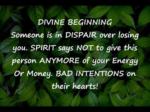 DIVINE BEGINNING Someone w/ BAD INTENTIONS Is In DISPAIR Over Losing ...