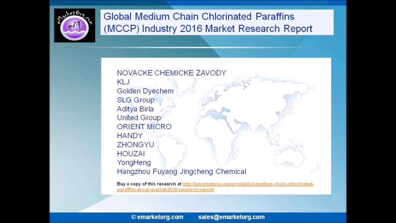 Global Medium Chain Chlorinated Paraffins MCCP Market Size Volume and ...
