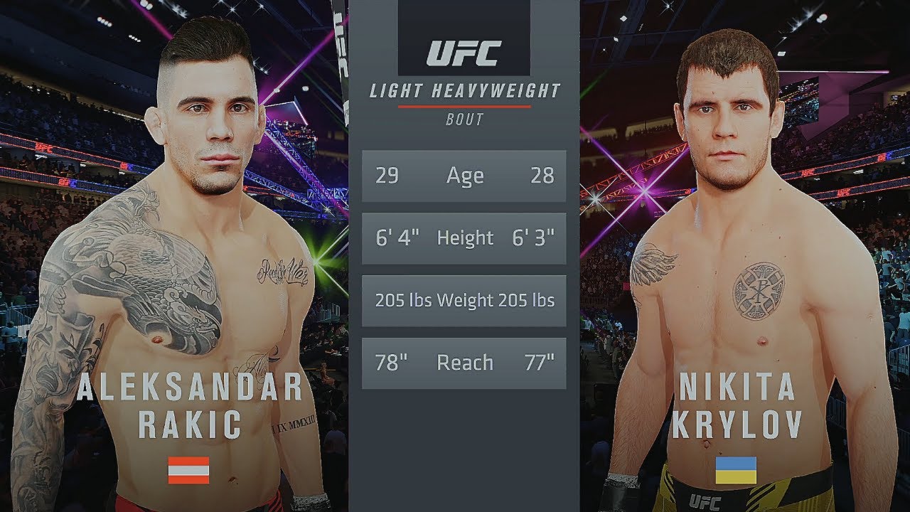 Aleksandar Rakic Vs. Nikita Krylov : UFC 4 Gameplay (Legendary ...