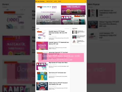 TYT AYT PDF İndir - PDF soru bankası indir