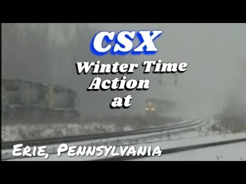 CSX Train Action. Winter Time, Erie PA. - YouTube