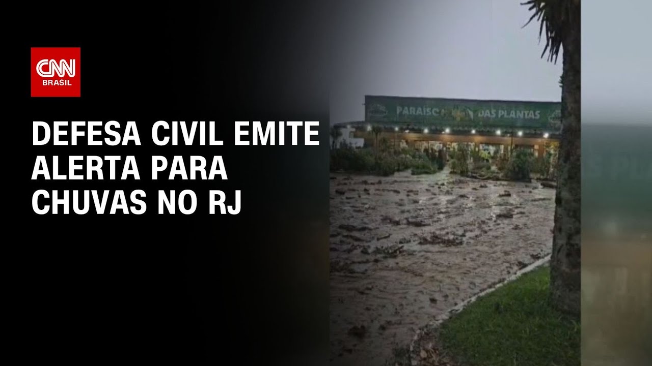 Defesa Civil emite alerta para chuvas no RJ | BRASIL MEIO-DIA - YouTube