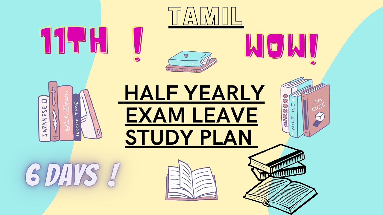 11th half yearly leave study plan 6 days plan 🔥🔥 2022-2023 - YouTube