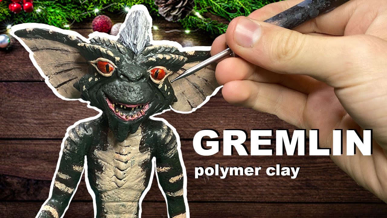 Christmas gremlin like you've never seen before, polymer clay. - YouTube