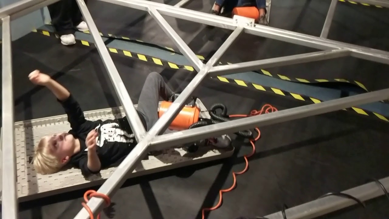 Mom and son try simulator at Armstrong Air & Space Museum - YouTube