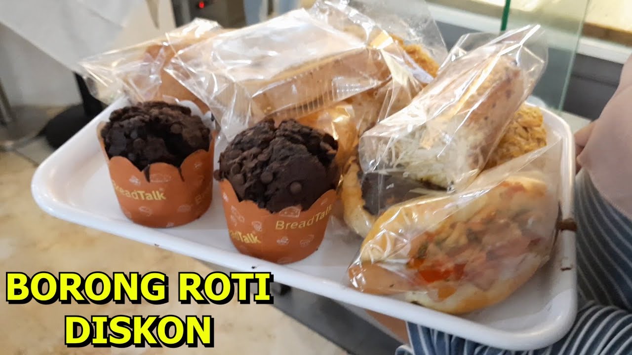 Jajan Makanan Diskon Roti Breadtalk 7500an untuk keluarga - YouTube