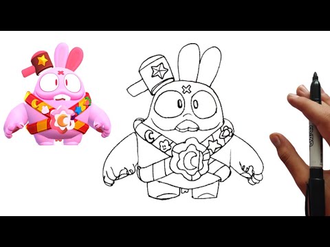 Drawing New Brawler Skin Moon Bunny Squeak - Brawl Stars New Season ...