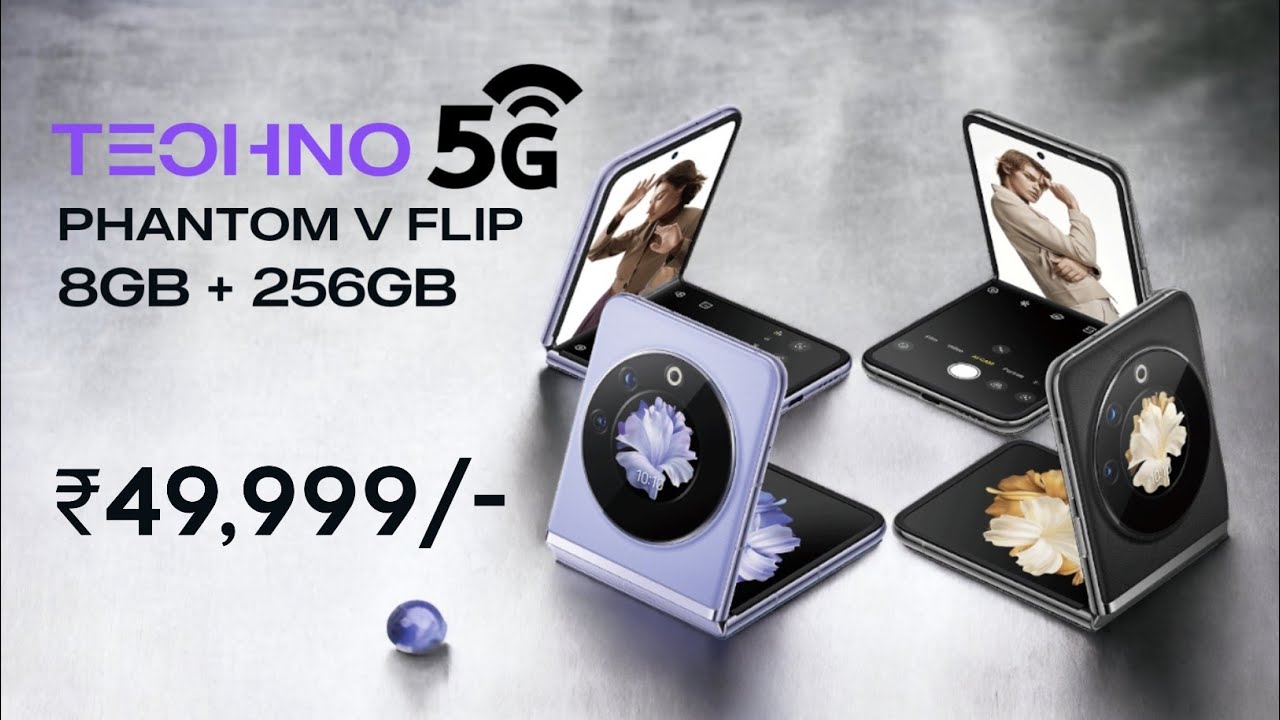 Techno Phantom V FLIP 5G Price ₹49,999/- | Best Flip Phone Under 50000 ...