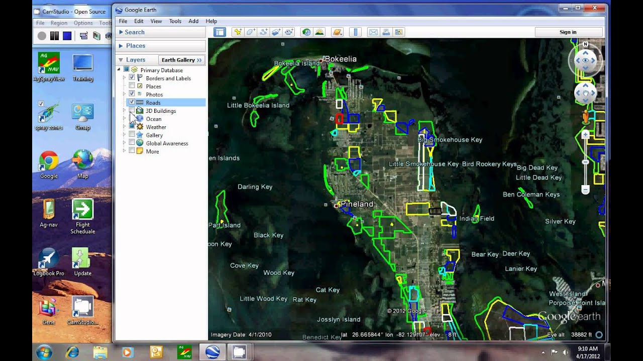 AG-NAV SprayView: Google Earth Sidebar - YouTube