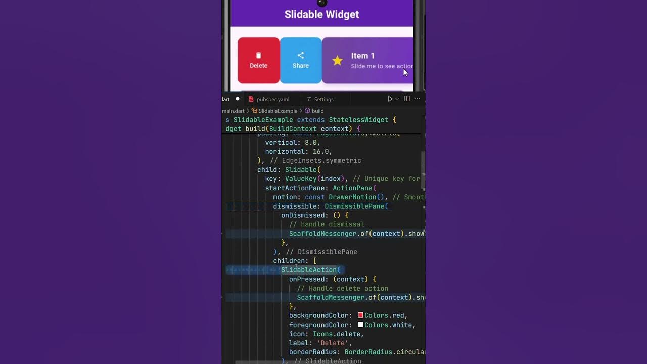 📱 Flutter Slidable Widget – Swipe Actions Made Easy! - YouTube