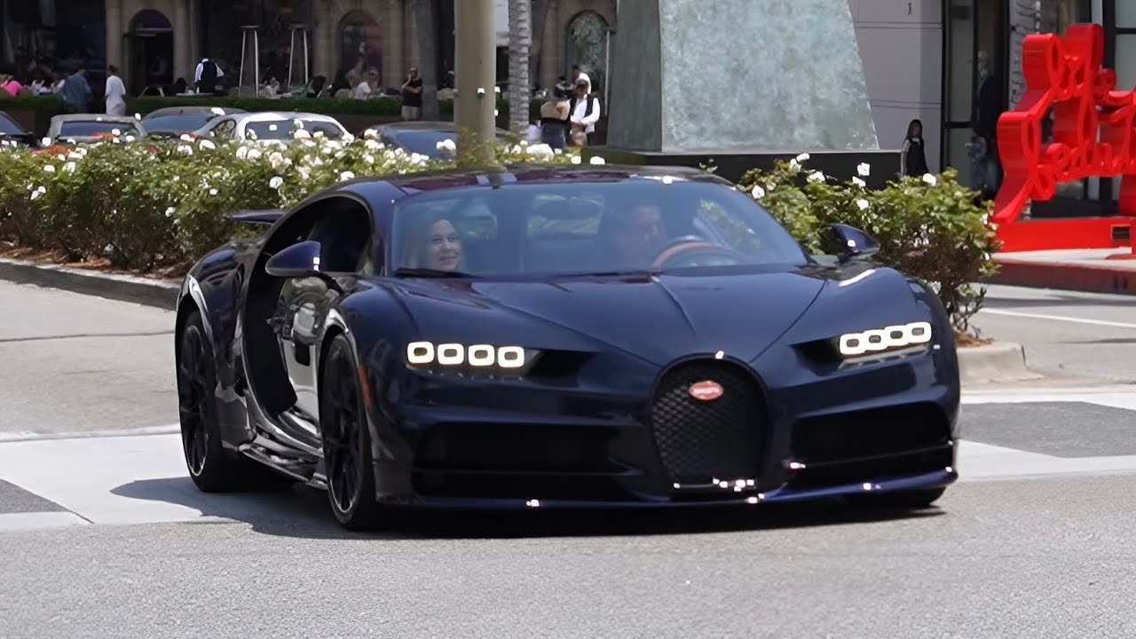 $3 Million Bugatti Chiron Shutdowns Beverly Hills! LOUD Acceleration ...