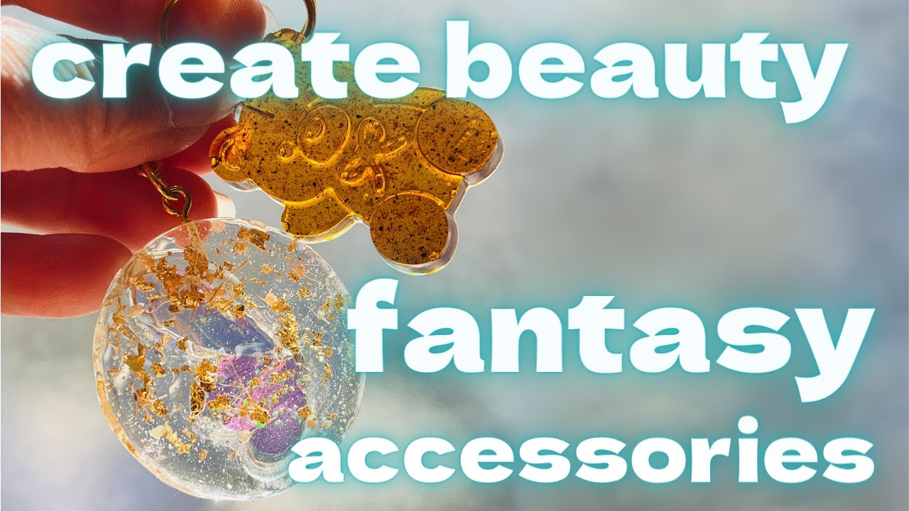 Butterfly wing key chain made from aurora film and Claire gel # ...