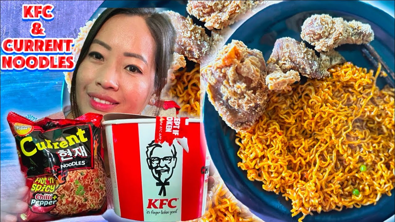 Current Noodles & KFC Mukbang Vlog 🍗🍝 #kfc #current #noodles #mukbang # ...