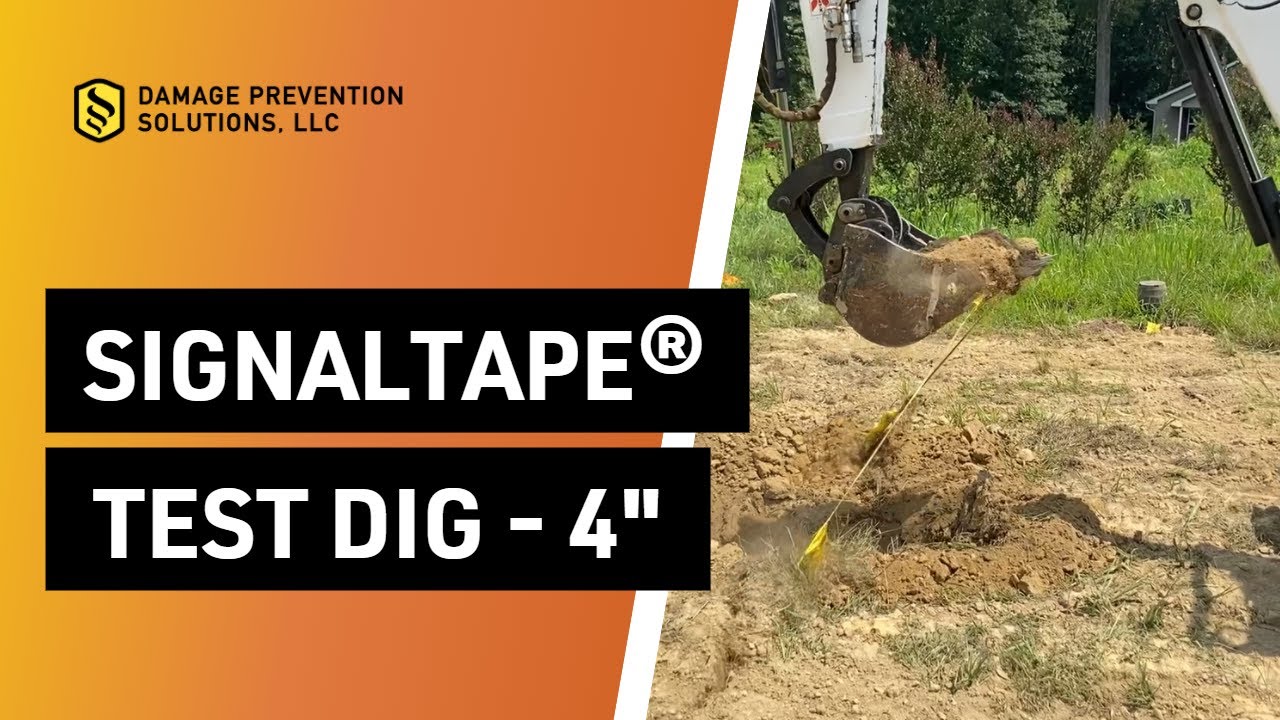 Test Dig: 4" Signaltape® (July 2021) - YouTube