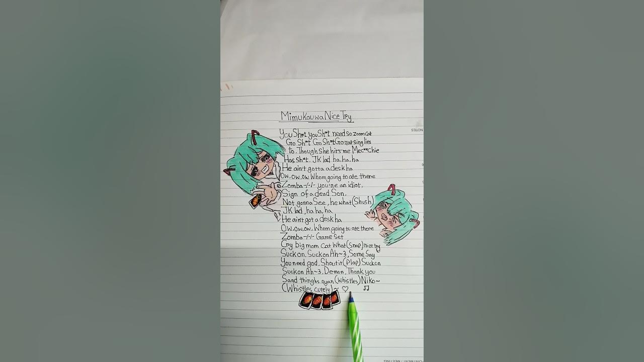 Mimukauwa Nice Try 🃏🎀 Lyrics Lyrics Miku Vocaloid Hatsunemiku