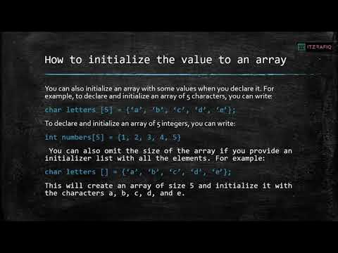 Array in C - Class 10 Computer Science Chapter 6 | Part 1 - YouTube