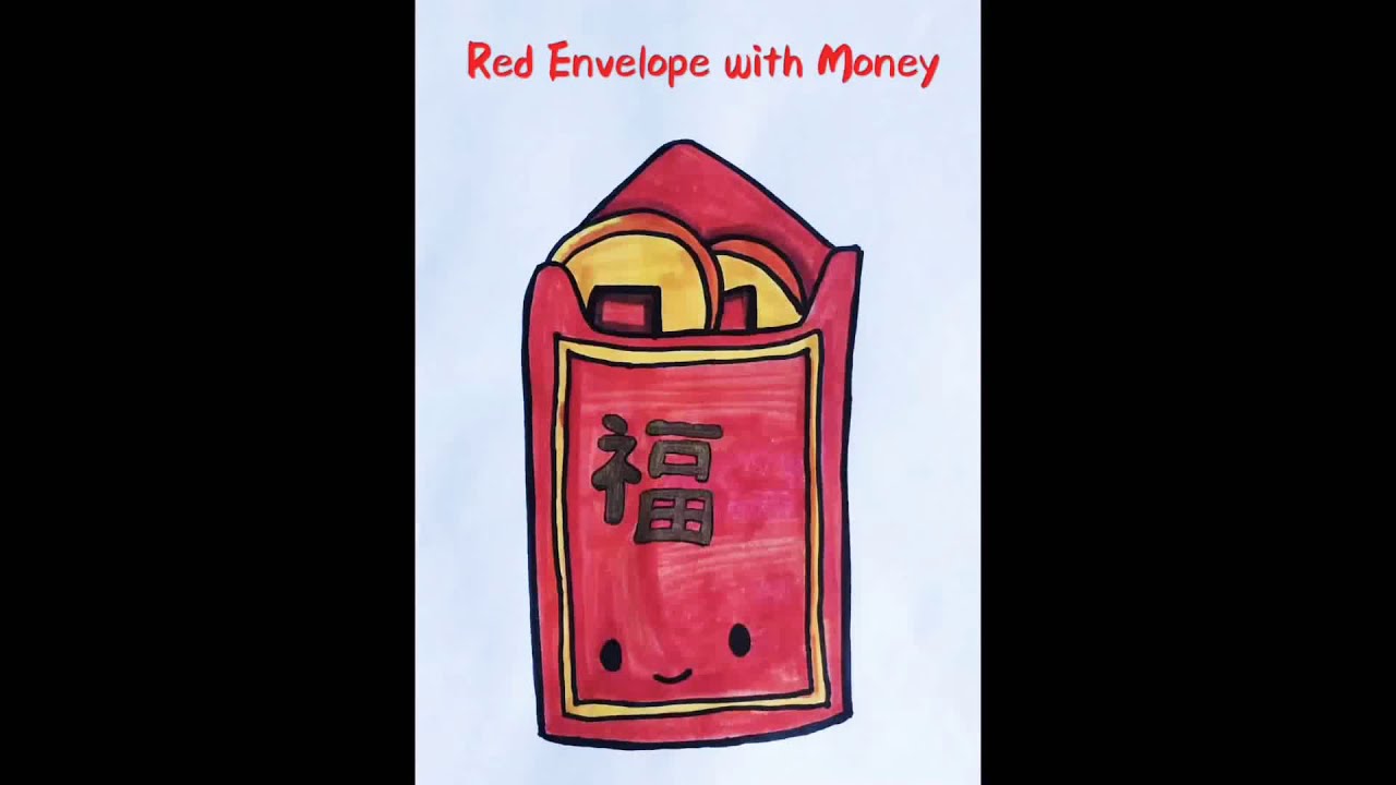 How to Draw Red Envelope With Money 🧧 - YouTube
