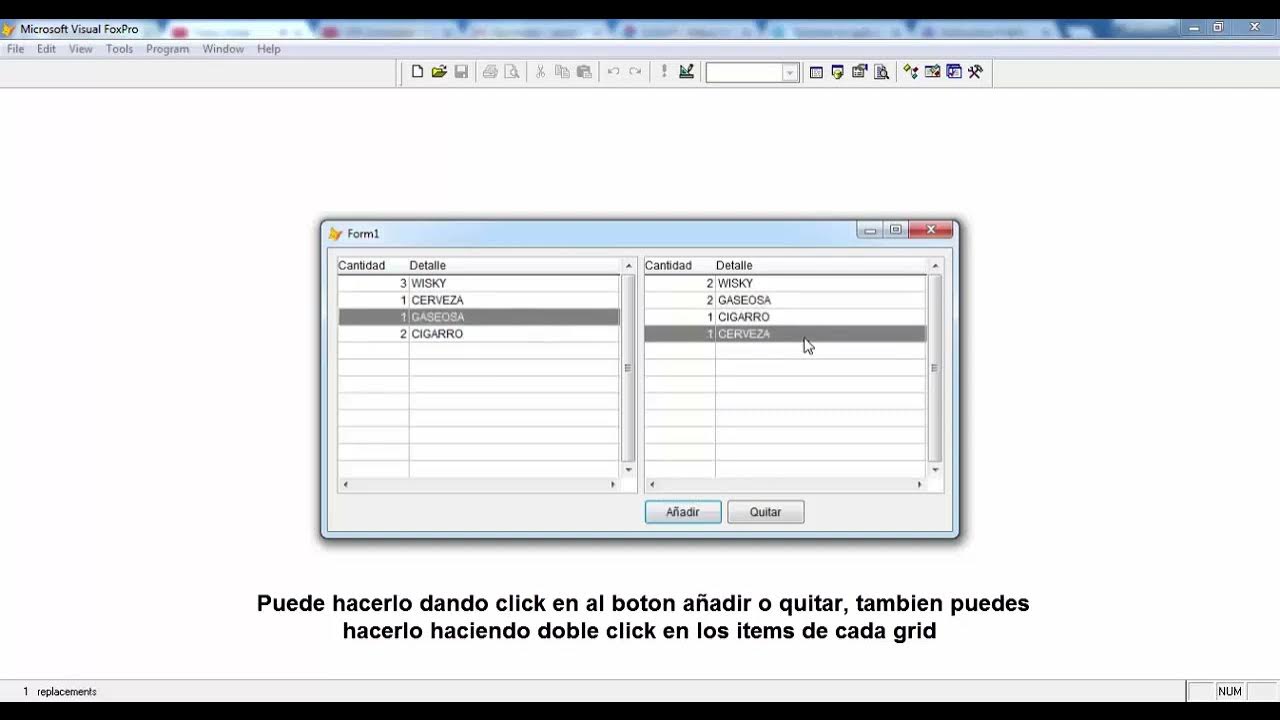 VISUAL FOXPRO - Mover items de un Grid a otro - YouTube