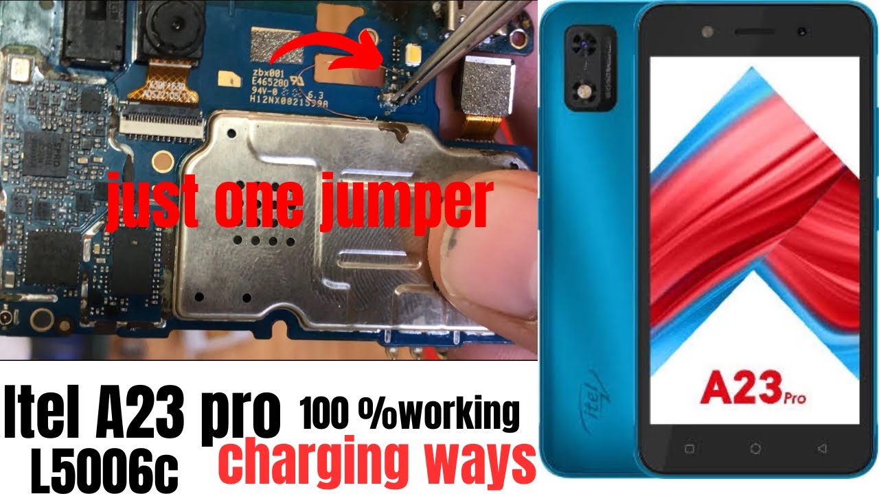 Itel A23 pro/L5006c charging ways jumper 100% working method easy - YouTube
