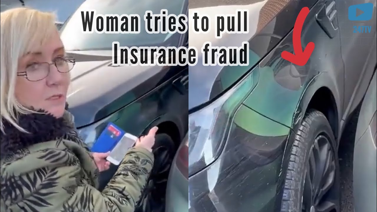 Woman tries to pull insurance fraud! Range Rover scratched! - YouTube