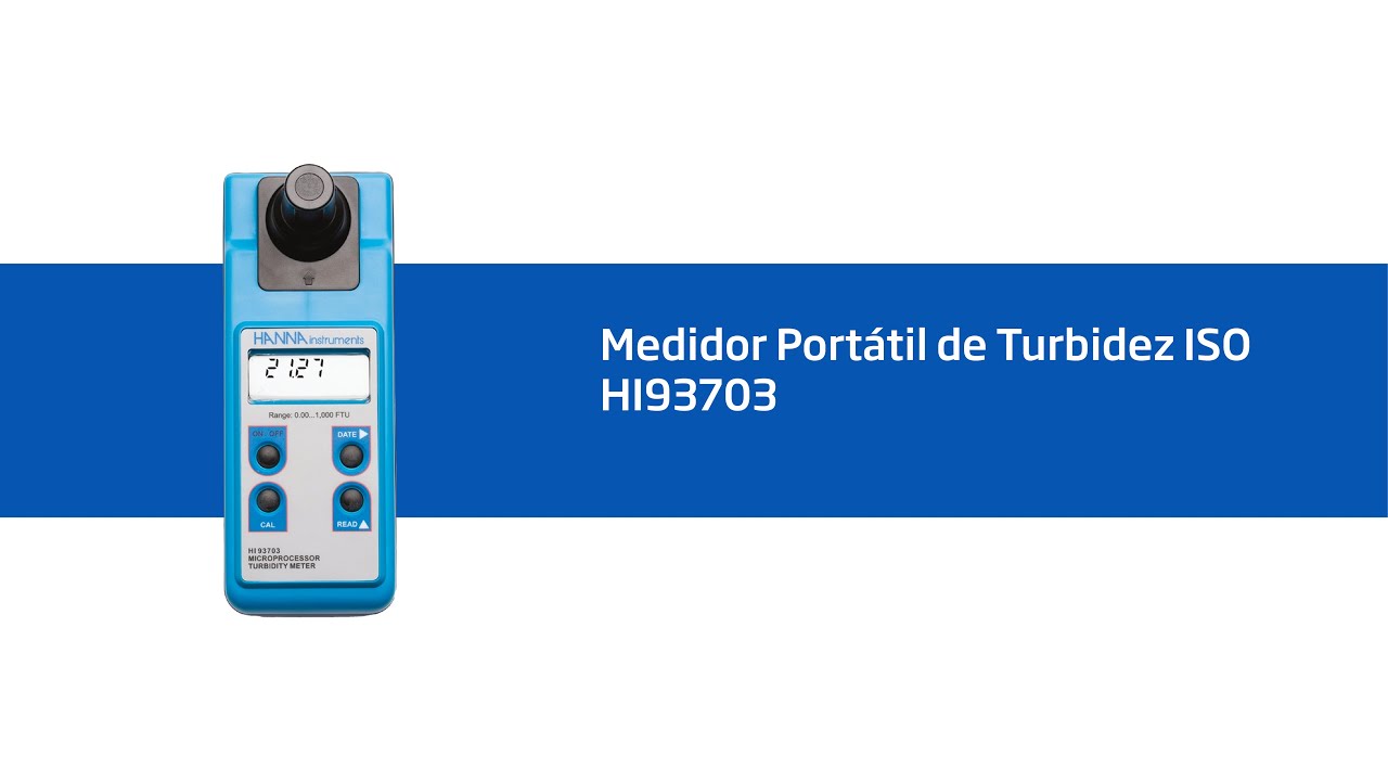 Video Tutorial HI 93703-11 Medidor de Turbidez con Registro - YouTube