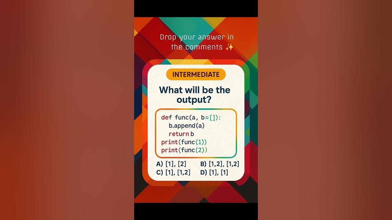 What Will Be The Output Python Programming Pythonprogramming Coding Codinglife Viral