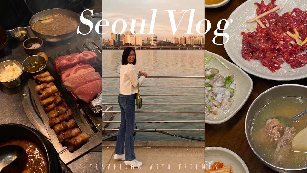 WHAT I EAT IN SEOUL🇰🇷| picnic at han river, myeongdong korean street ...