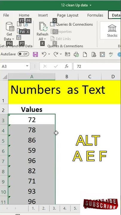 Convert Text to Number format, #casanjeevbansal #XLProfessionals - YouTube