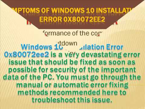 How to Fix Windows 10 Installation Error 0x80072ee2 - YouTube