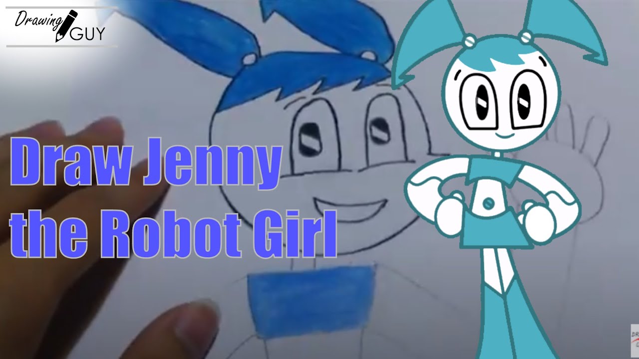 Draw Jenny The Robot Girl - YouTube