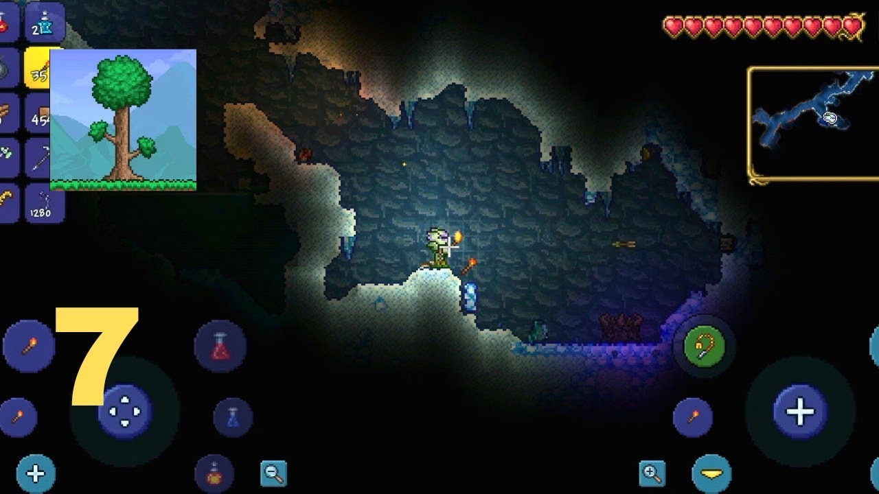Terraria Mobile Gameplay walkthrough part 7 - Snow Biome underworld ...