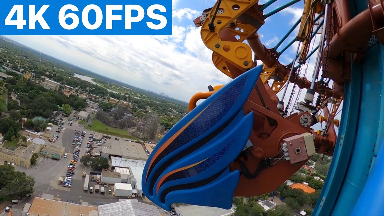 Falcons Fury **RARE DROP TOWER** (4K Front Seat POV)- Busch Gardens ...