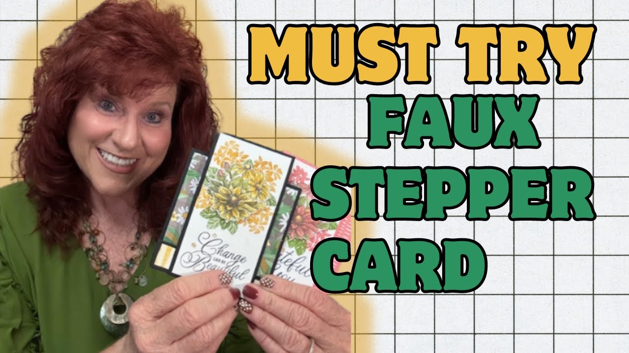 Need a QUICK and EASY CARD - Here it is - FAUX STEPPER CARD - YouTube