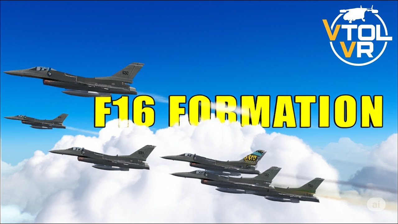 VTOL VR F-16 Formation Highlights - YouTube