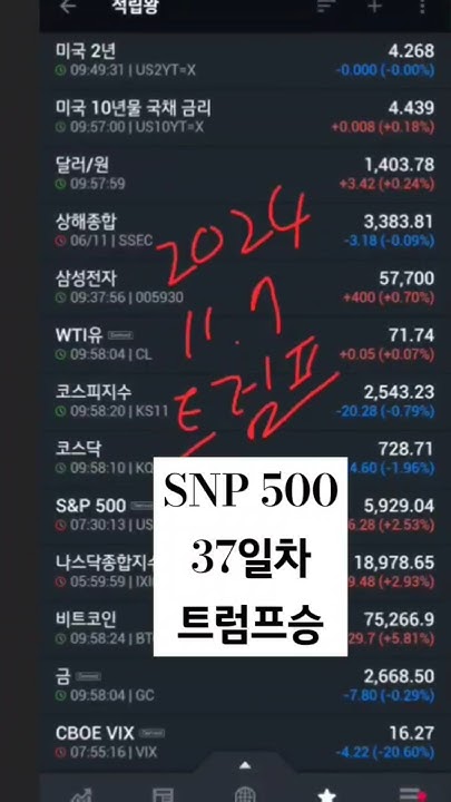 #snp500 #트럼프대통령 #37일 - YouTube