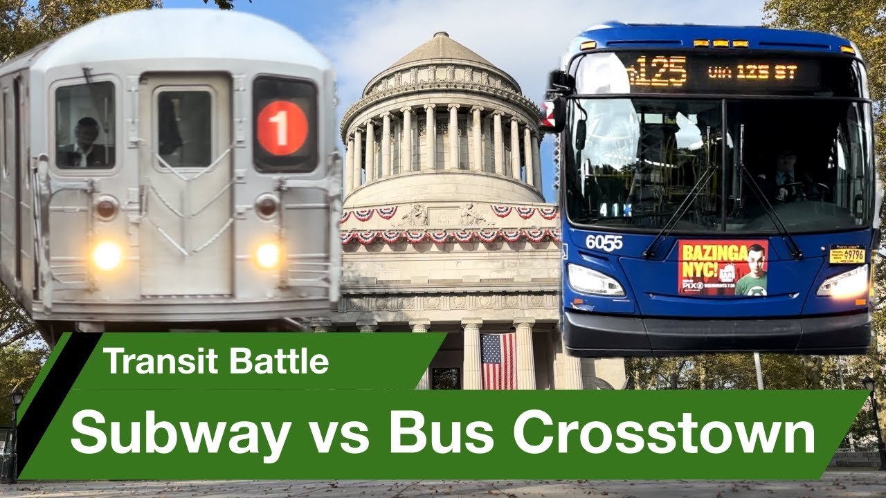 Subway VS Bus Which is Faster? Racing Crosstown 125th St - Transit ...