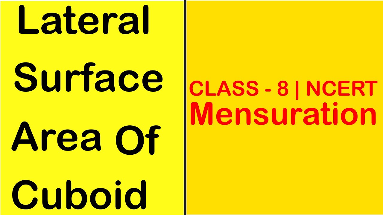 Lateral Surface Area Of Cuboid | CLASS - 8 | NCERT | Mensuration - YouTube