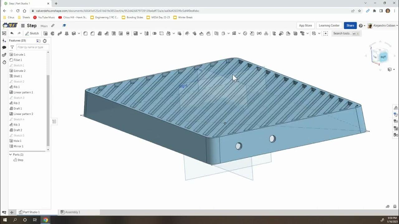Part Design Using Part Studios: Exercise 7: Step - YouTube