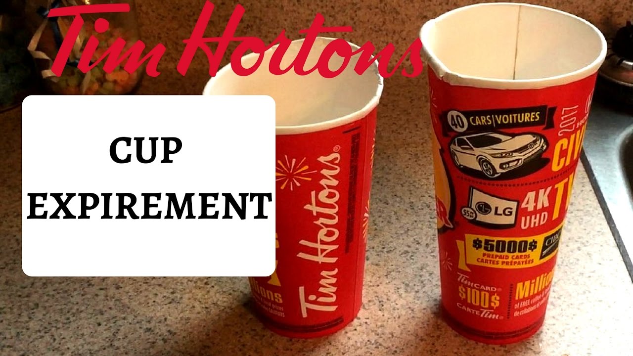 Tim Hortons Cup Expirement - YouTube
