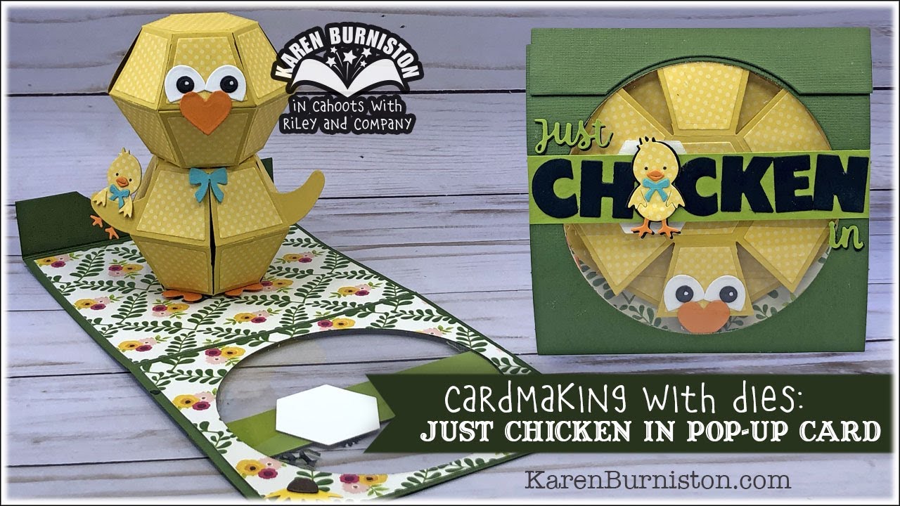 Cardmaking with Dies: Just Chicken In Bitty Ball Pop-up Card - YouTube