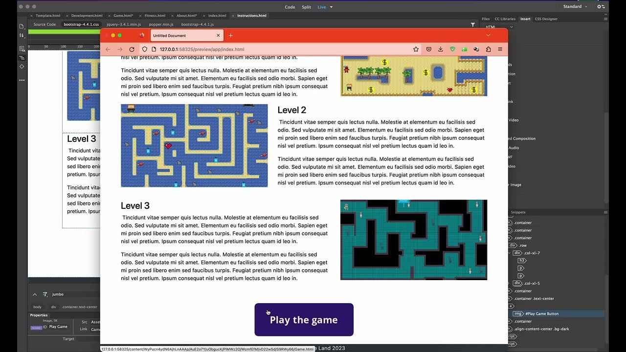 Create a rollover button with a hyperlink and alt text Dreamweaver 2021 - YouTube