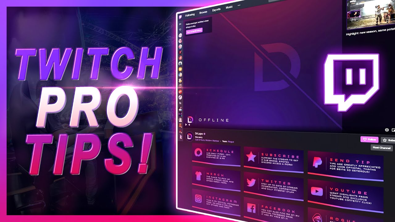 PRO TIPS to Customize your TWITCH Channel - YouTube