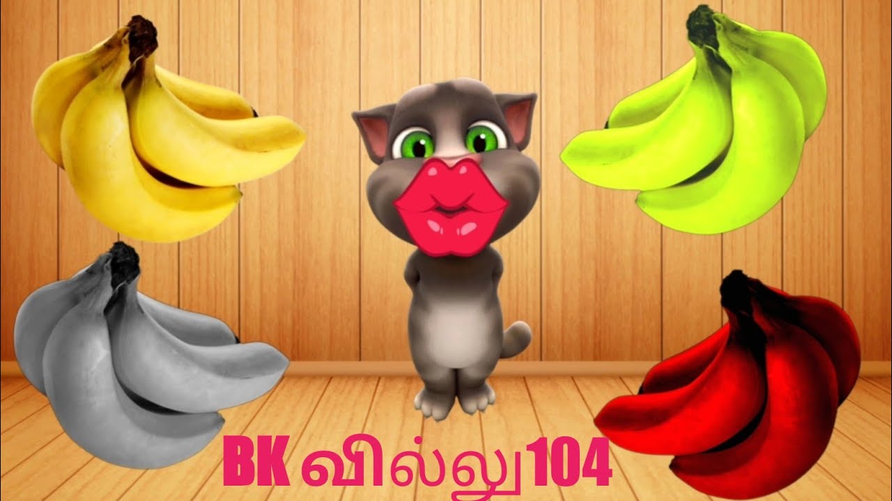 Talking tom eating colorfull bananas || Talking tom eating show || BK ...
