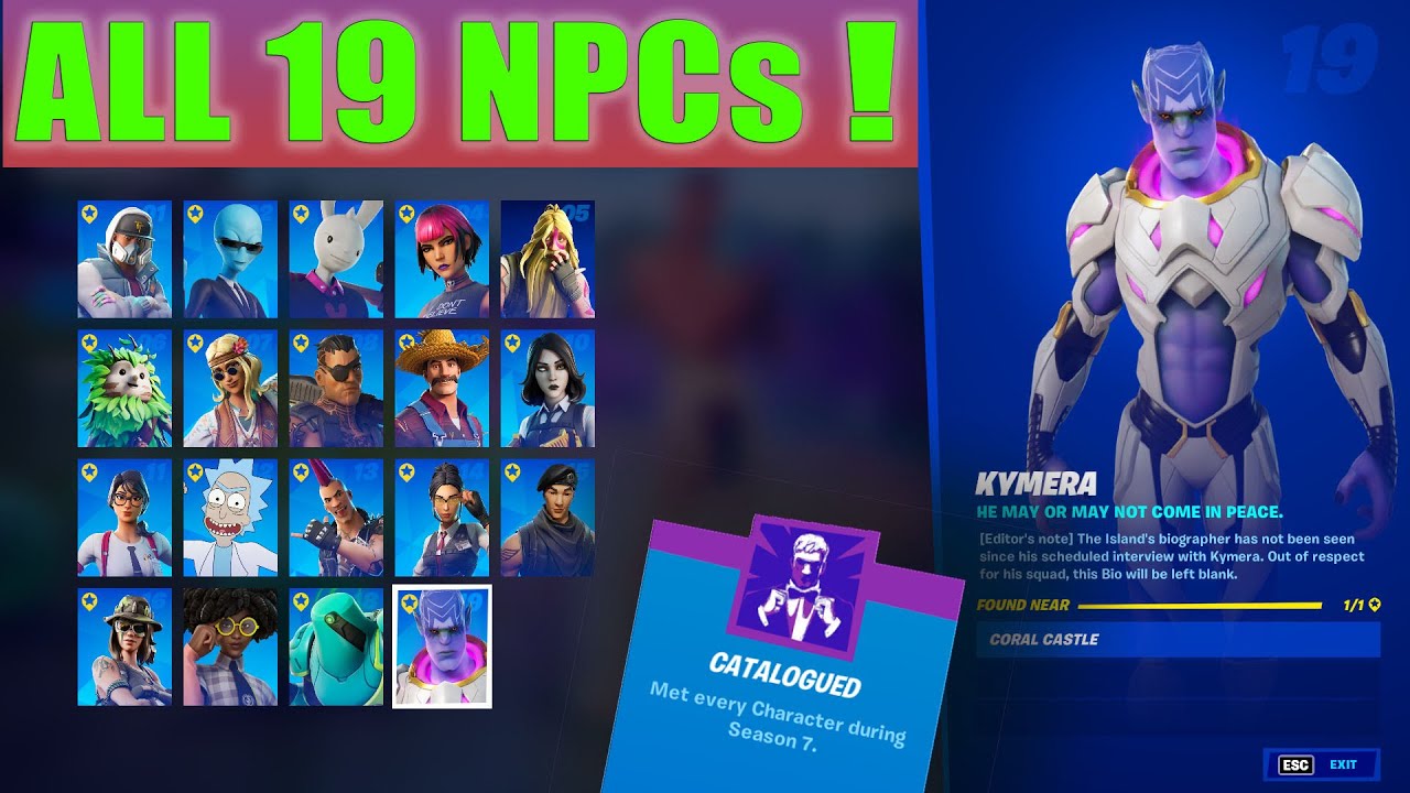All 19 Character/NPC Locations Guide in Fortnite | (Complete Collection ...