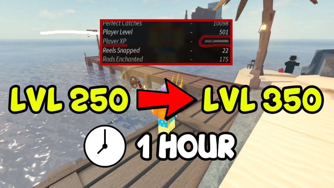 farming xp in fisch - YouTube